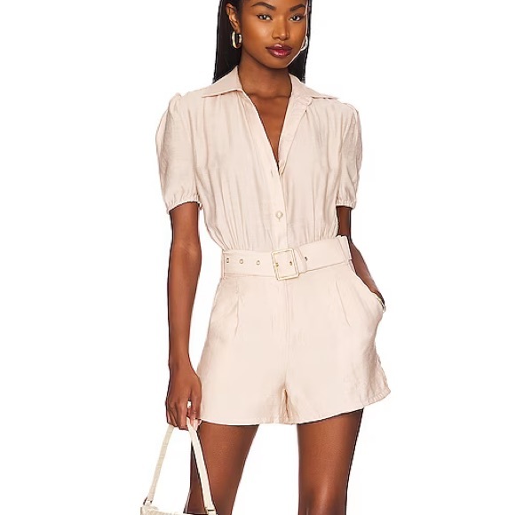 Generation Love | Pants & Jumpsuits | Generation Love Nwt Rio Romper In Almond | Poshmark